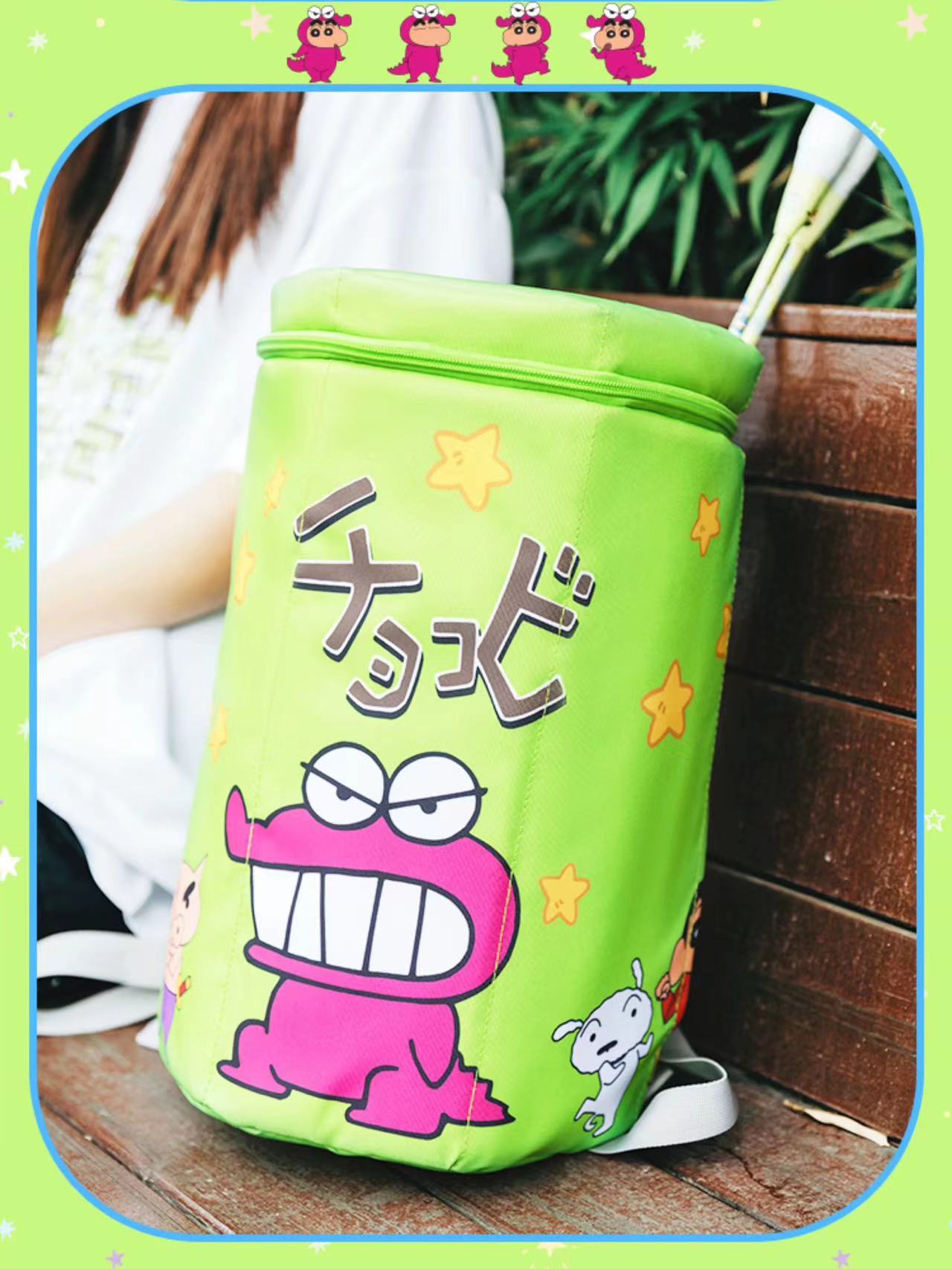 Crayon Shin-Chan Ba lô đựng vợt cầu lông có khóa kéo dung tích lớn Túi ...