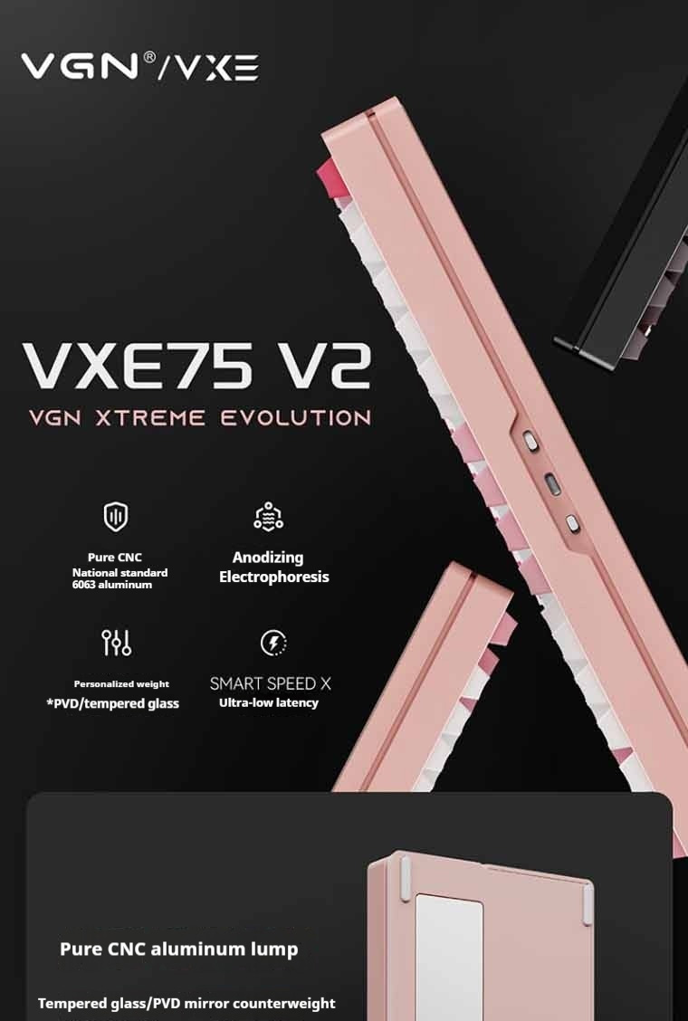 Bàn phím cơ tùy chỉnh bằng nhôm CNC VGN VGE75 V2 | Shopee Việt Nam