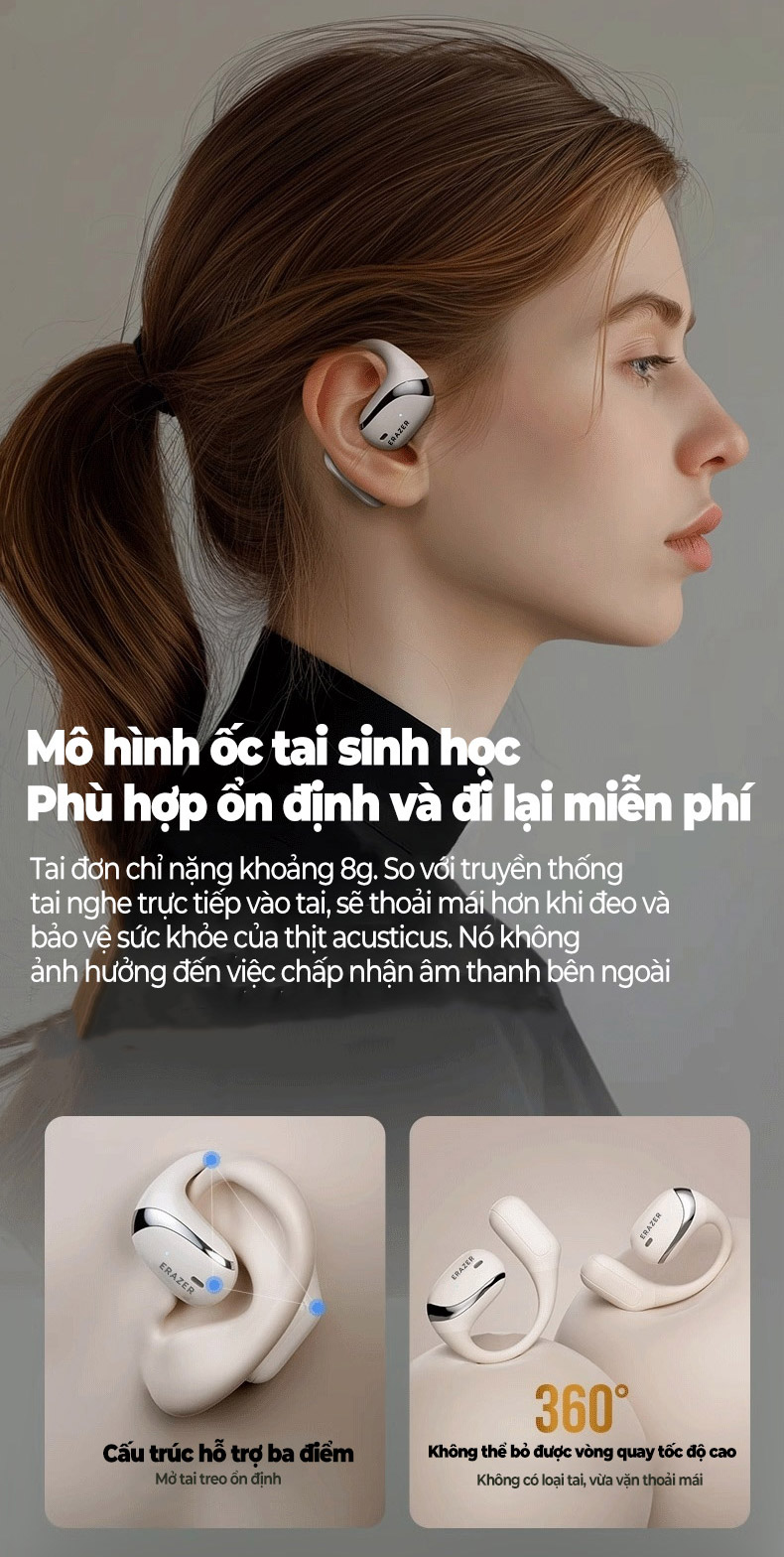 Lenovo ERAZER X9 Open Ear OWS Tai nghe không dây Tai nghe Bluetooth 5.4 Tai nghe Lenovo âm thanh ...