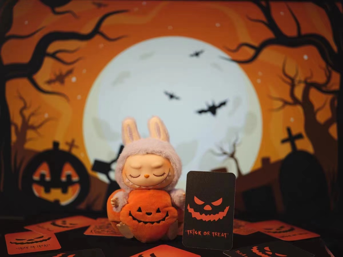 Labubu Halloween Quần Áo Bí Ngô Quần Áo Trẻ Em Carnival Labubu Vinyl ...