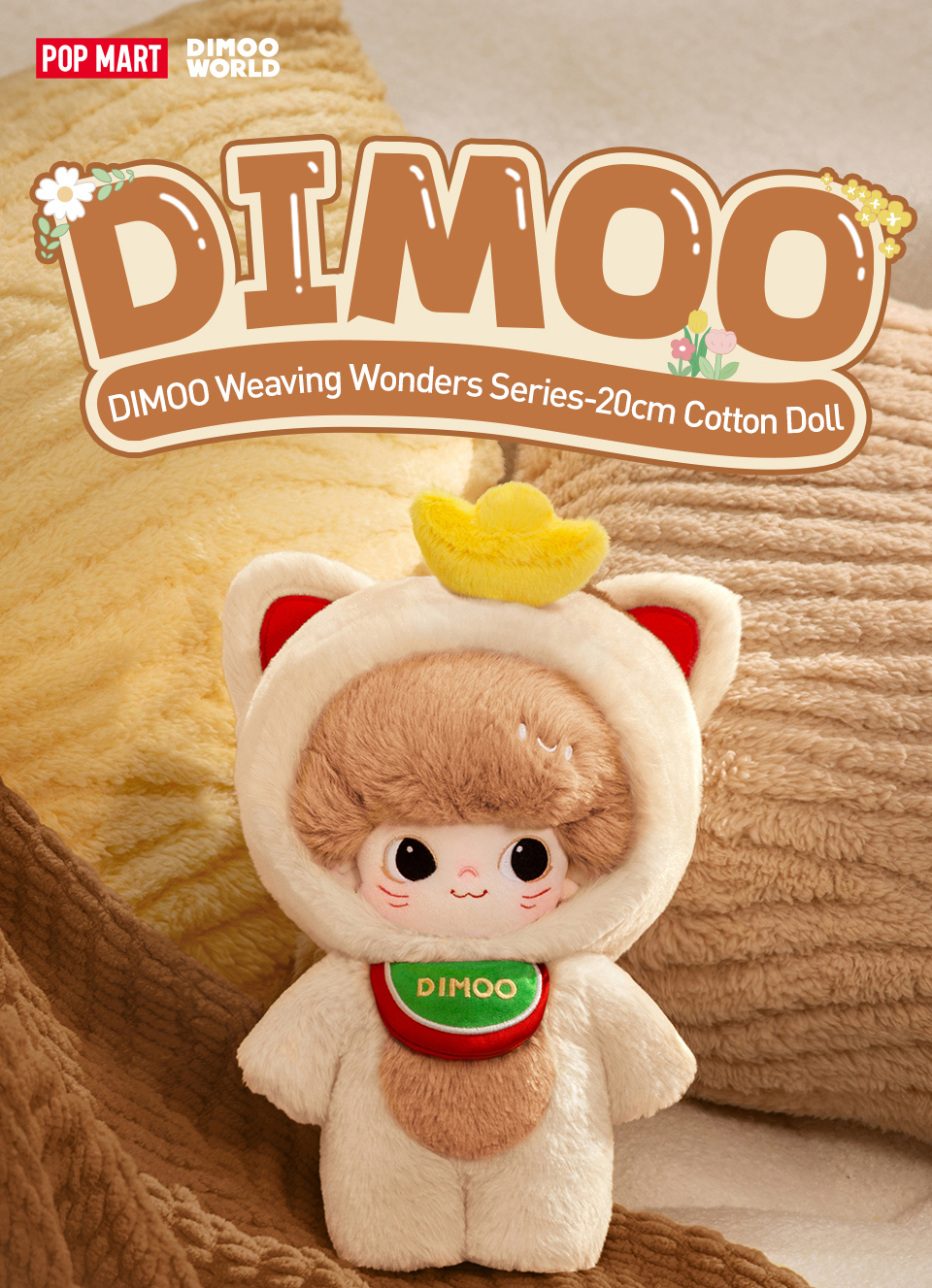 Pop MART DIMOO Dệt Wonders Series Búp bê Cotton-20cm | Shopee Việt Nam