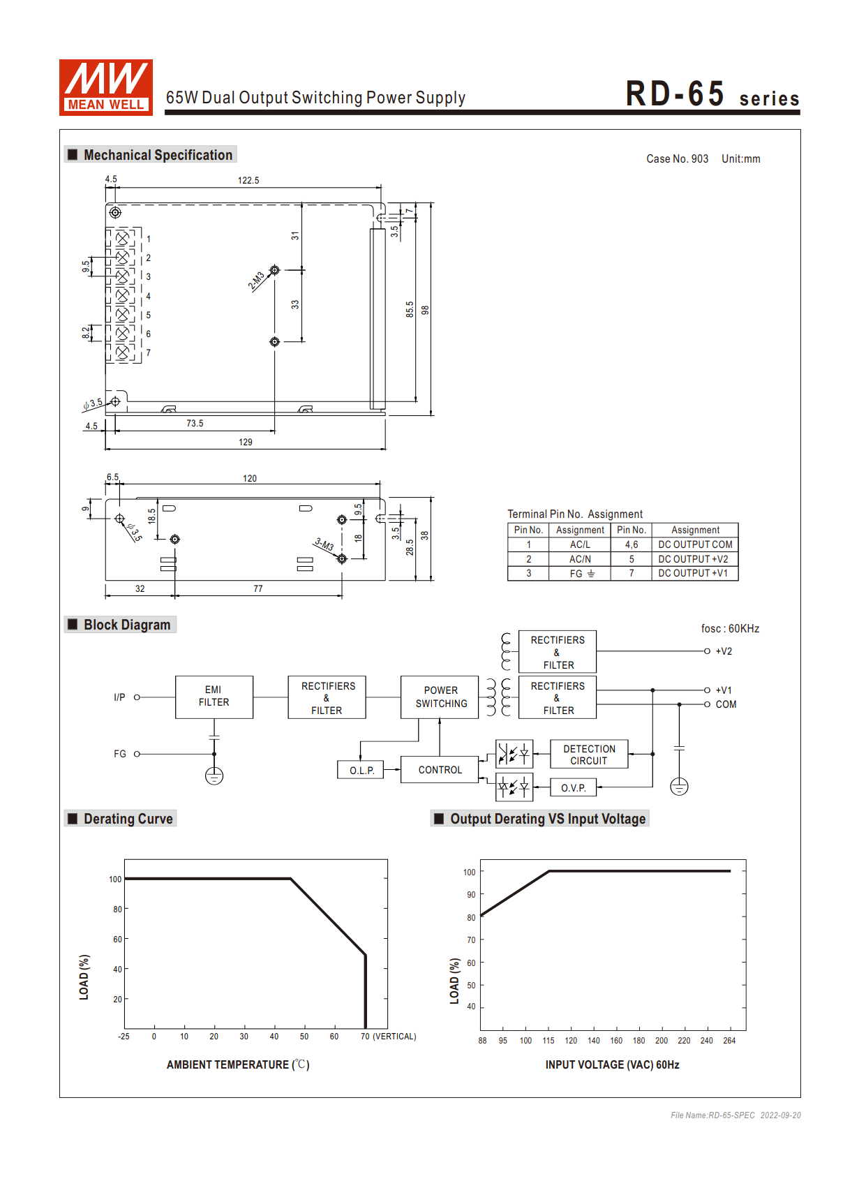 Mean WELL RD-65A RD-65B Bộ nguồn chuyển mạch Meanwell Nguồn DC | Shopee ...