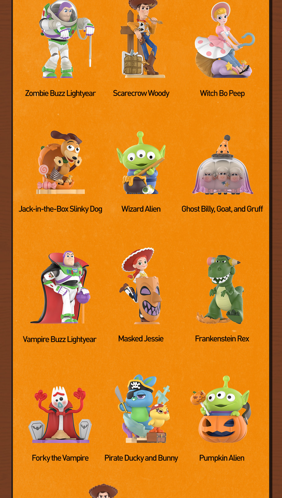 POP MART Disney/Pixar Spooky Night Series Figures Blind Box Action Toys ...
