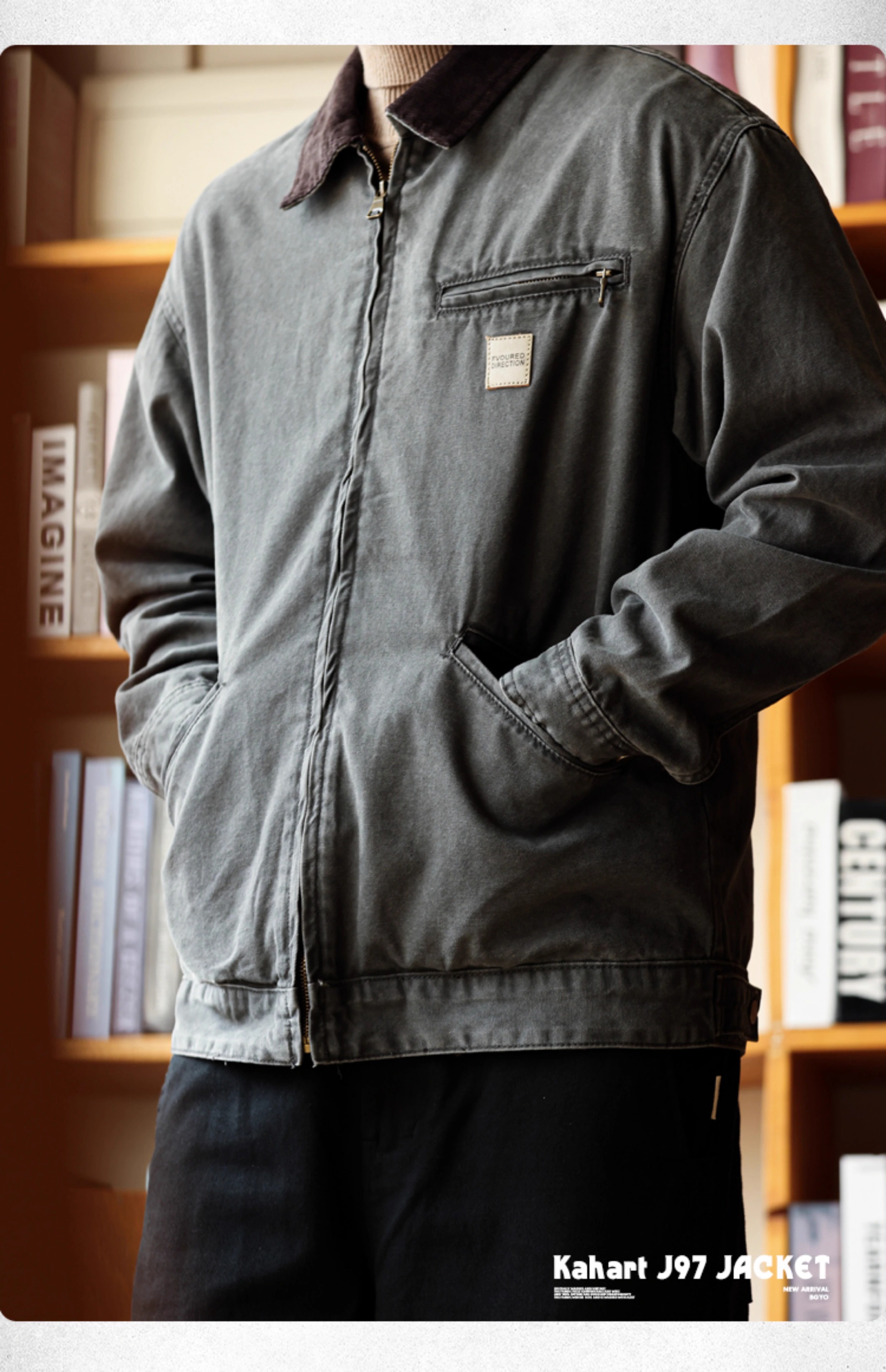 American Classic J97 Detroit Cargo Jacket Nam Stone-Frosted Washed 380g ...