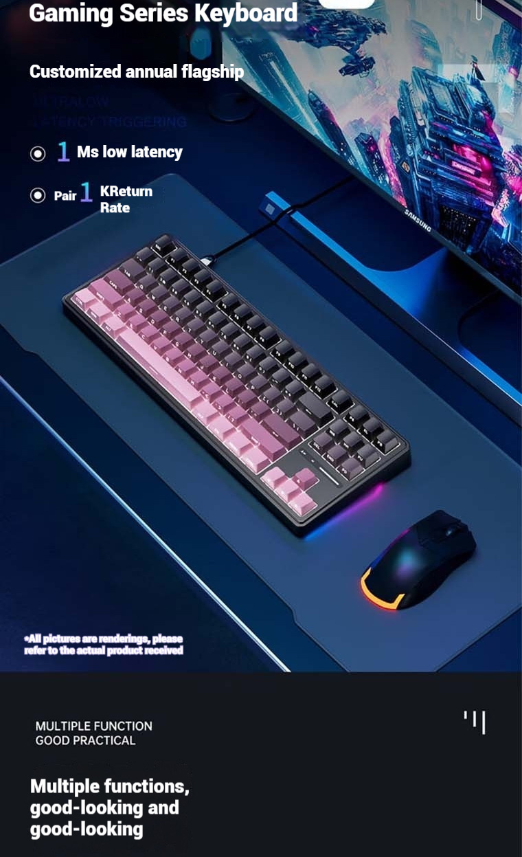 RK R87Pro three-mode Mechanical Keyboard Wireless 2.4G Bluetooth Wired ...