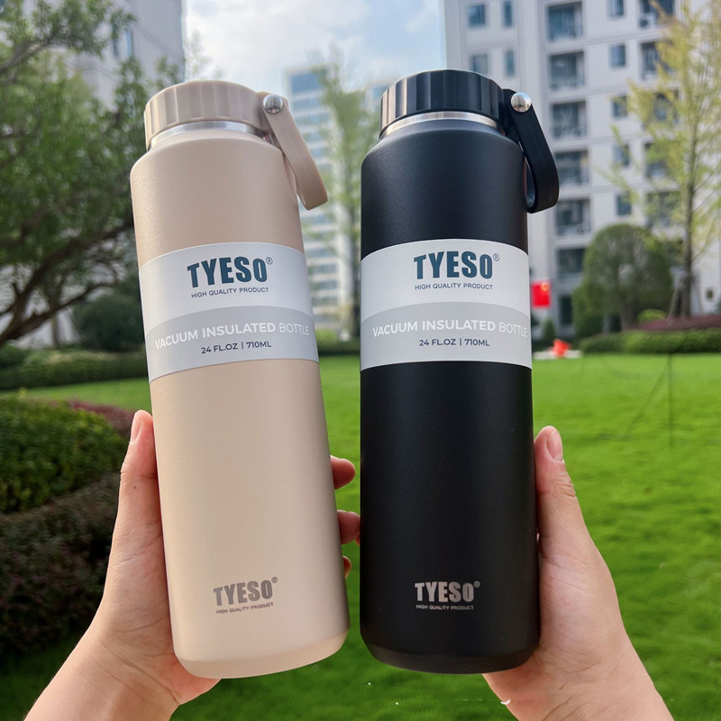 Bình Giữ Nhiệt Bằng Thép Không Gỉ Đôi 500ml / 710ml Có Tay Cầm Thời Trang Di Động Cách Nhiệt Lâu ...