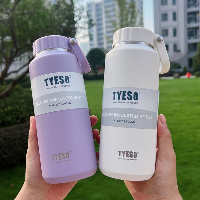 Bình Giữ Nhiệt Bằng Thép Không Gỉ Đôi 500ml / 710ml Có Tay Cầm Thời Trang Di Động Cách Nhiệt Lâu ...