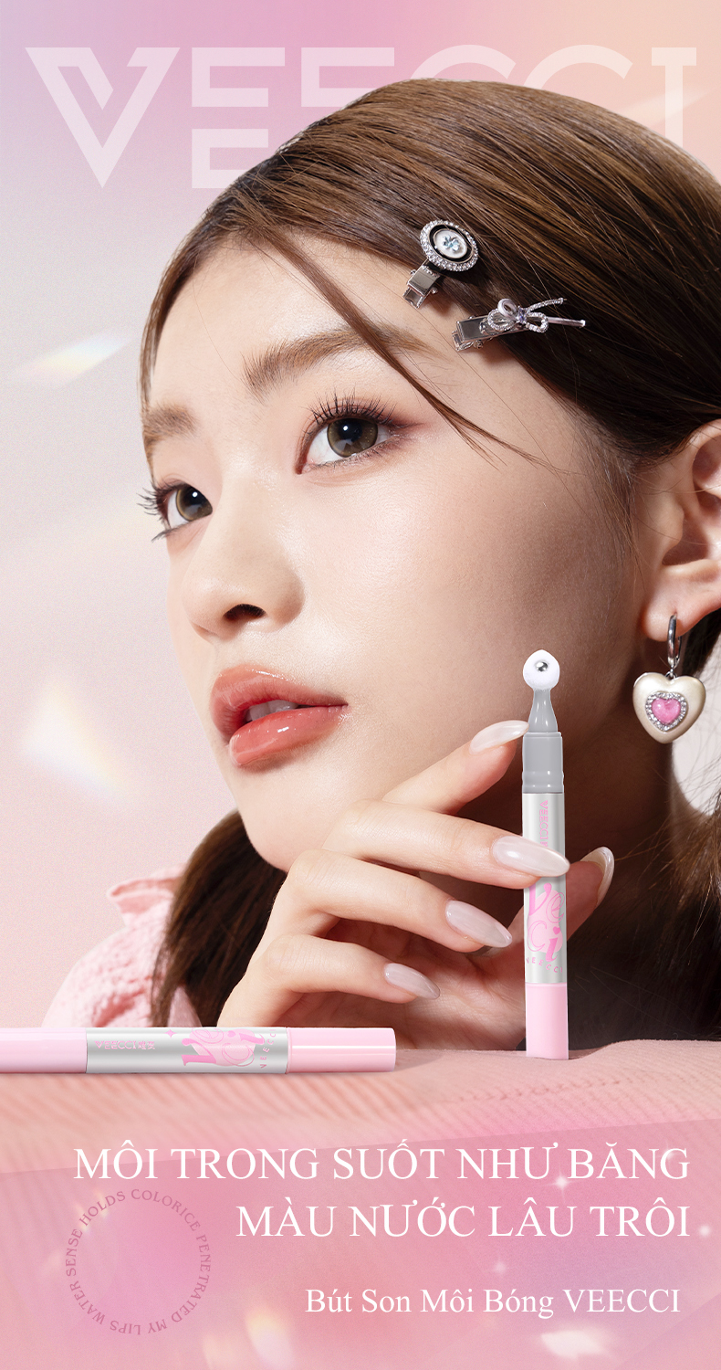 VEECCI Son Tint Bóng Đầu Bông Dặm Lâu Trôi Cho Đôi Môi Căng Mọng Cốc Chống Dính 6 Màu 2g ...