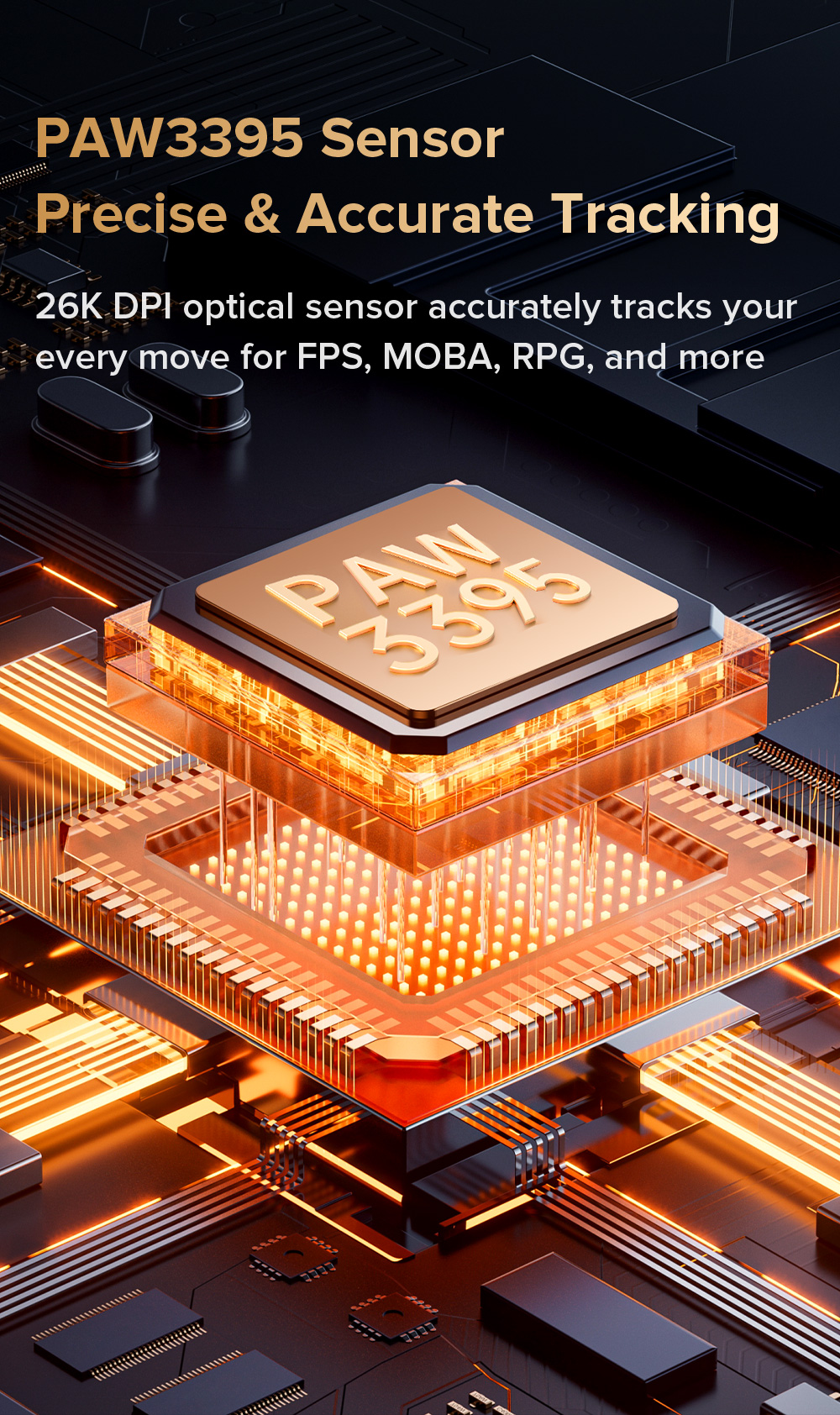 Delux M700 PRO PAW3395 26000DPI 50G ACC Chuột chơi game không dây có thể lập trình 59g Chuột ...