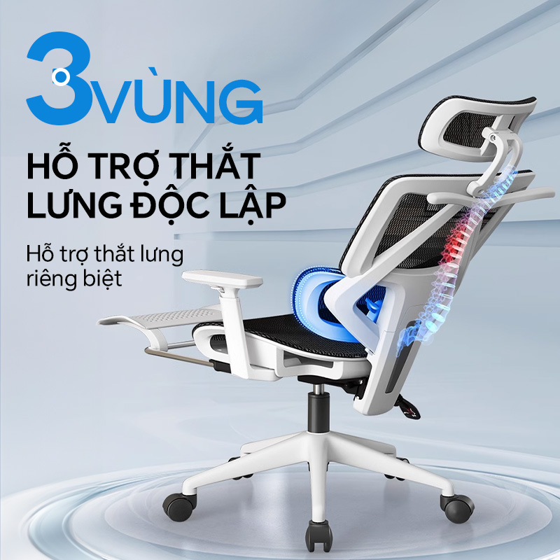 【Yisong LS998】Ghế công thái học ghế văn phòng xoay có thể ngủ, đệm thoáng khí | Shopee Việt Nam