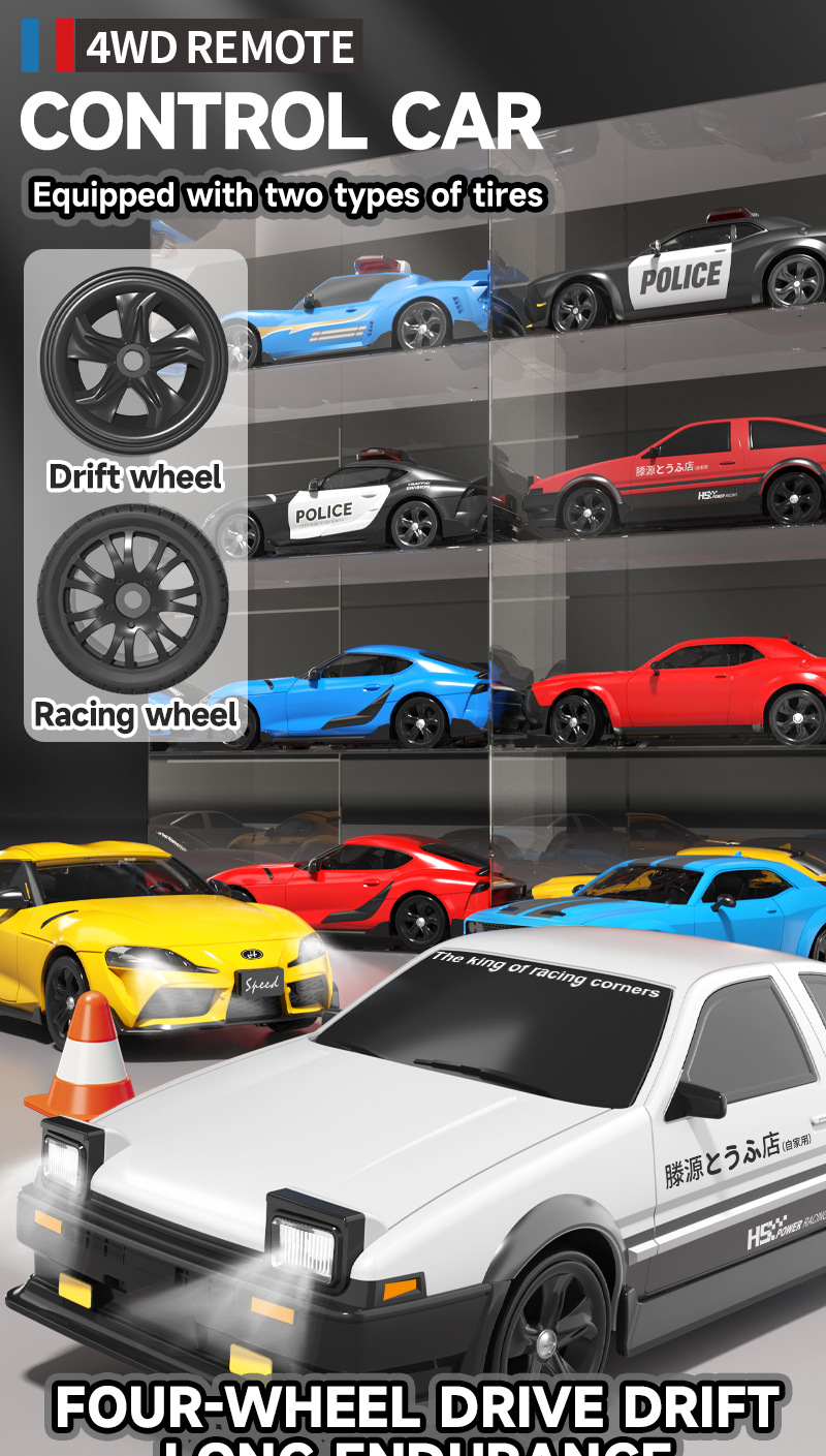 Ae86 4WD RC Drift Xe Toyota GTR Dodge Đua Xe Mô Hình Đồ Chơi 2.4G Điều ...