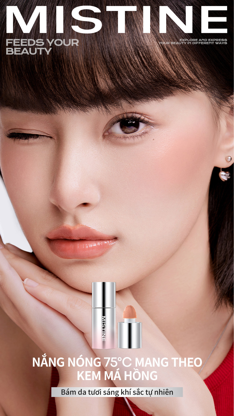má hồng Mistine kem má hồng Má Hồng Kem 7g Bám da tươi sáng khí sắc tự nhiên | Shopee Việt Nam