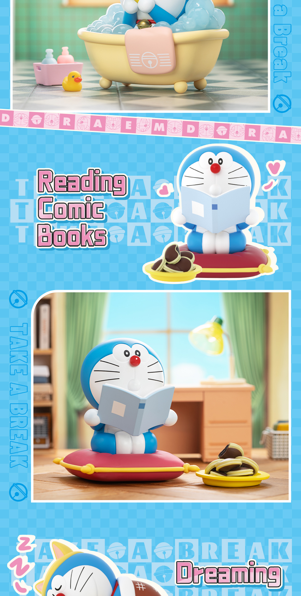 52TOYS DORAEMON Take a break Series Blind Box Figure Toy | Shopee Việt Nam