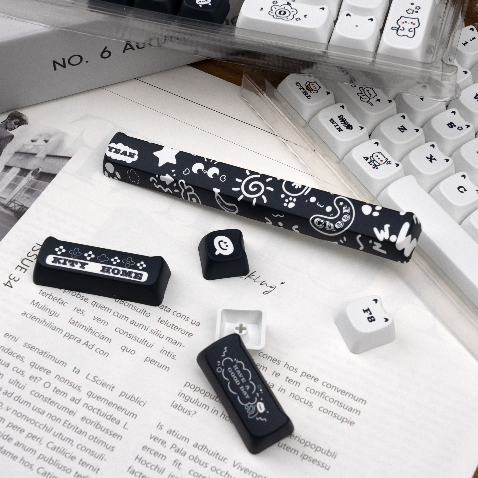 Xvx Mèo con dễ thương MAO Profile Double-Shot PBT Keycap Set 143 phím | Shopee Việt Nam