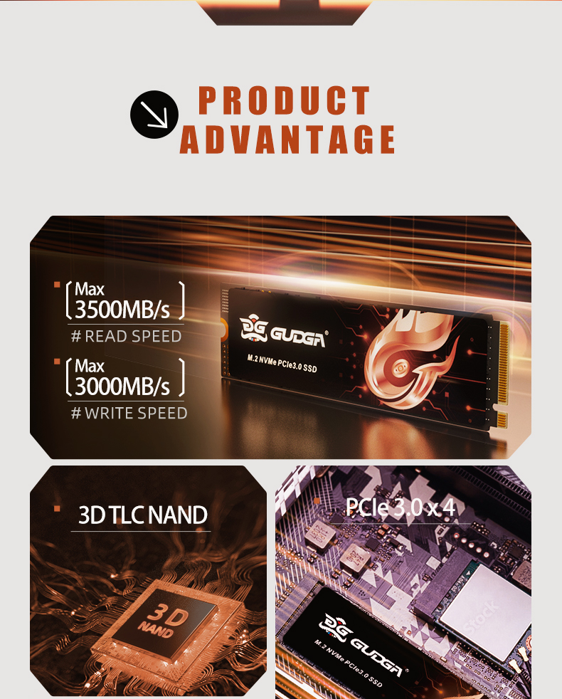 Gudga SSD M2 NVME PCLE 3.0 128GB 256GB 512GB Ổ cứng thể rắn cho máy ...