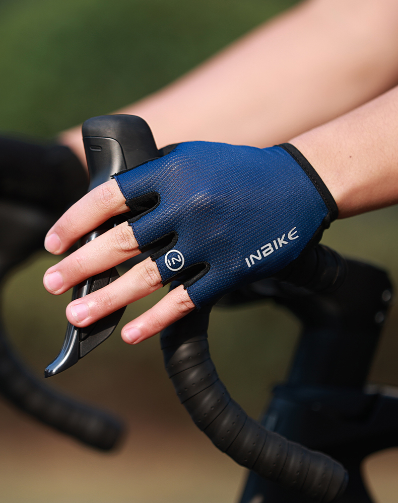 INBIKE Găng tay xe đạp, hấp thụ sốc chống trượt, hấp thụ mồ hôi và thoáng khí, găng tay nửa ngón ...