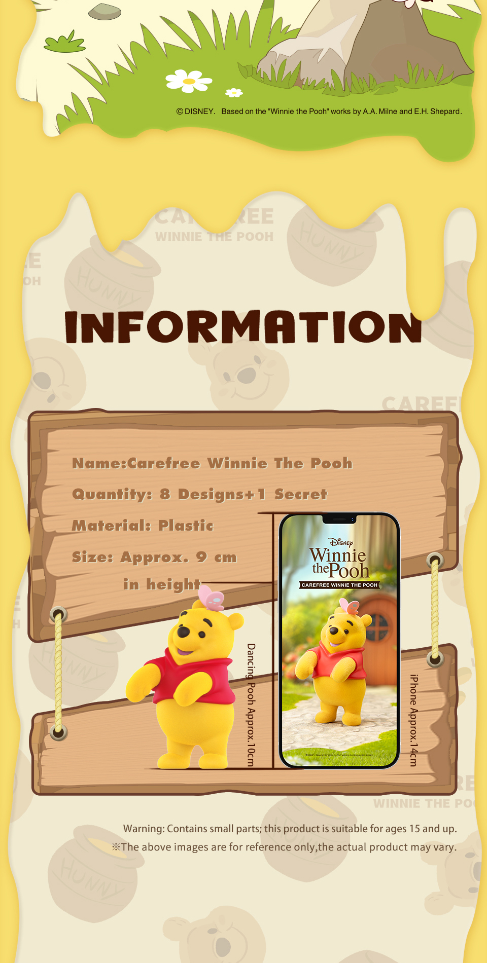 52TOYS Disney Carefree Winnie the Pooh SeriesSeries Blind Box Figure ...