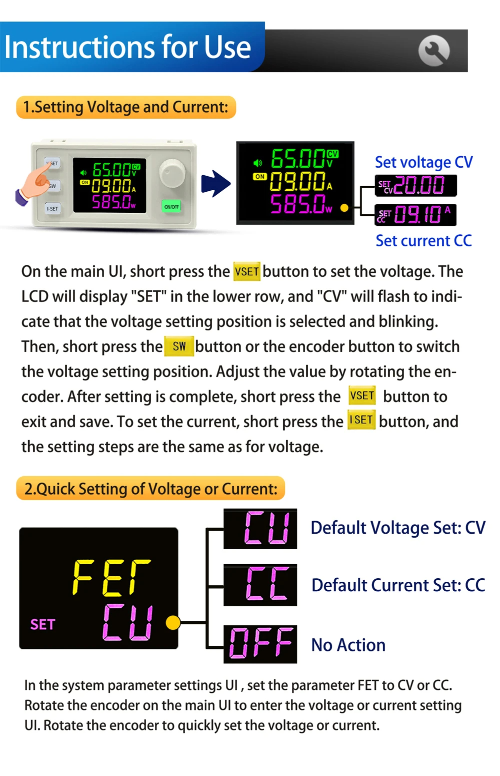 Xy7025 Buck Converter CC CV Điện áp và hiện tại Mô-đun bước xuống 70V / 25A / 1750W Bộ nguồn ổn ...
