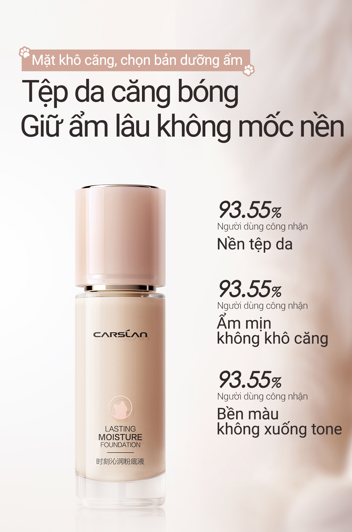 【Combo】Carslan Kem nền Lasting lâu dài 30g + Phấn phủ Black magnetic 8g ...