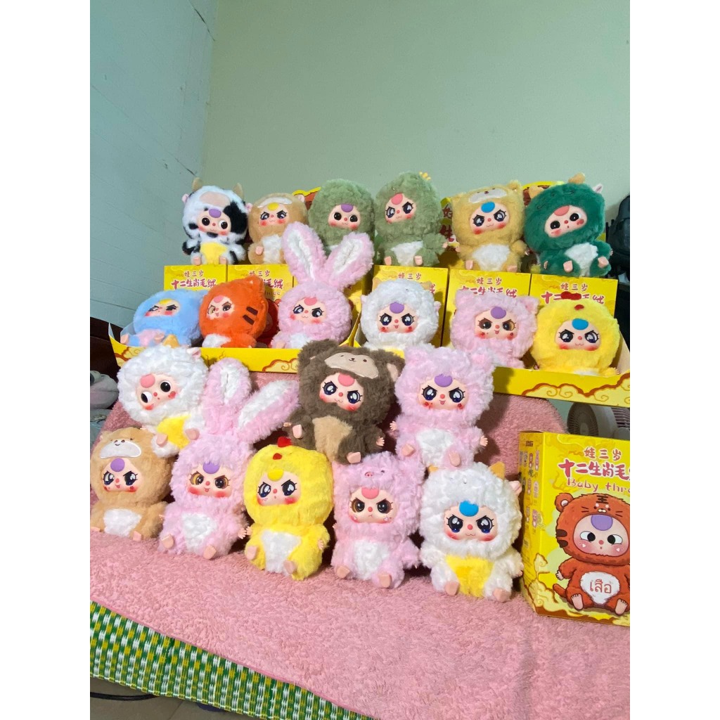 [ FULL SET ] Baby Three - LABUBU - Big cute plush pendant Series ...