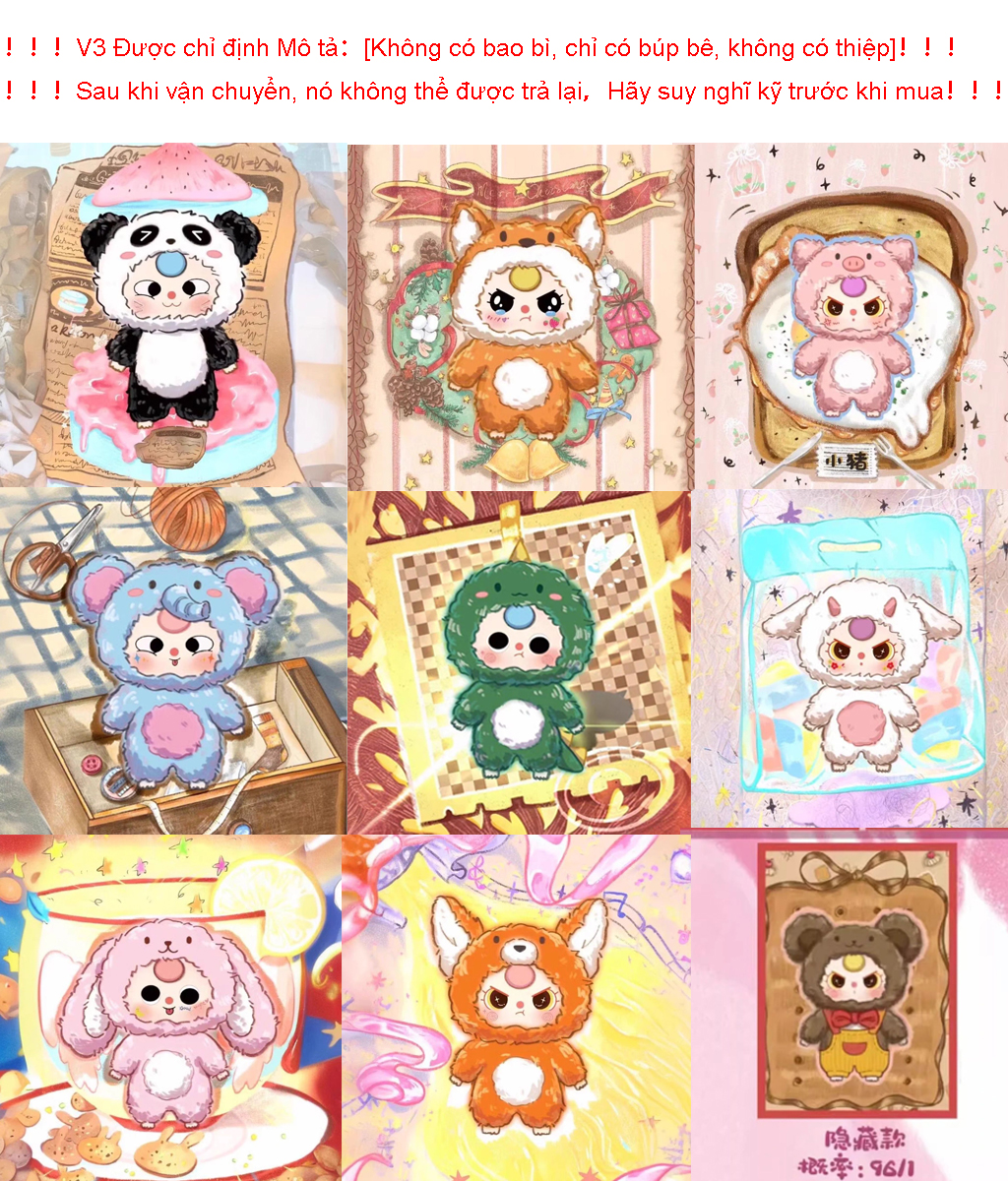 [ TẶNG STICKER ] Baby Three V3 - Blind box - mô hình cute - LÀM QUÀ ...