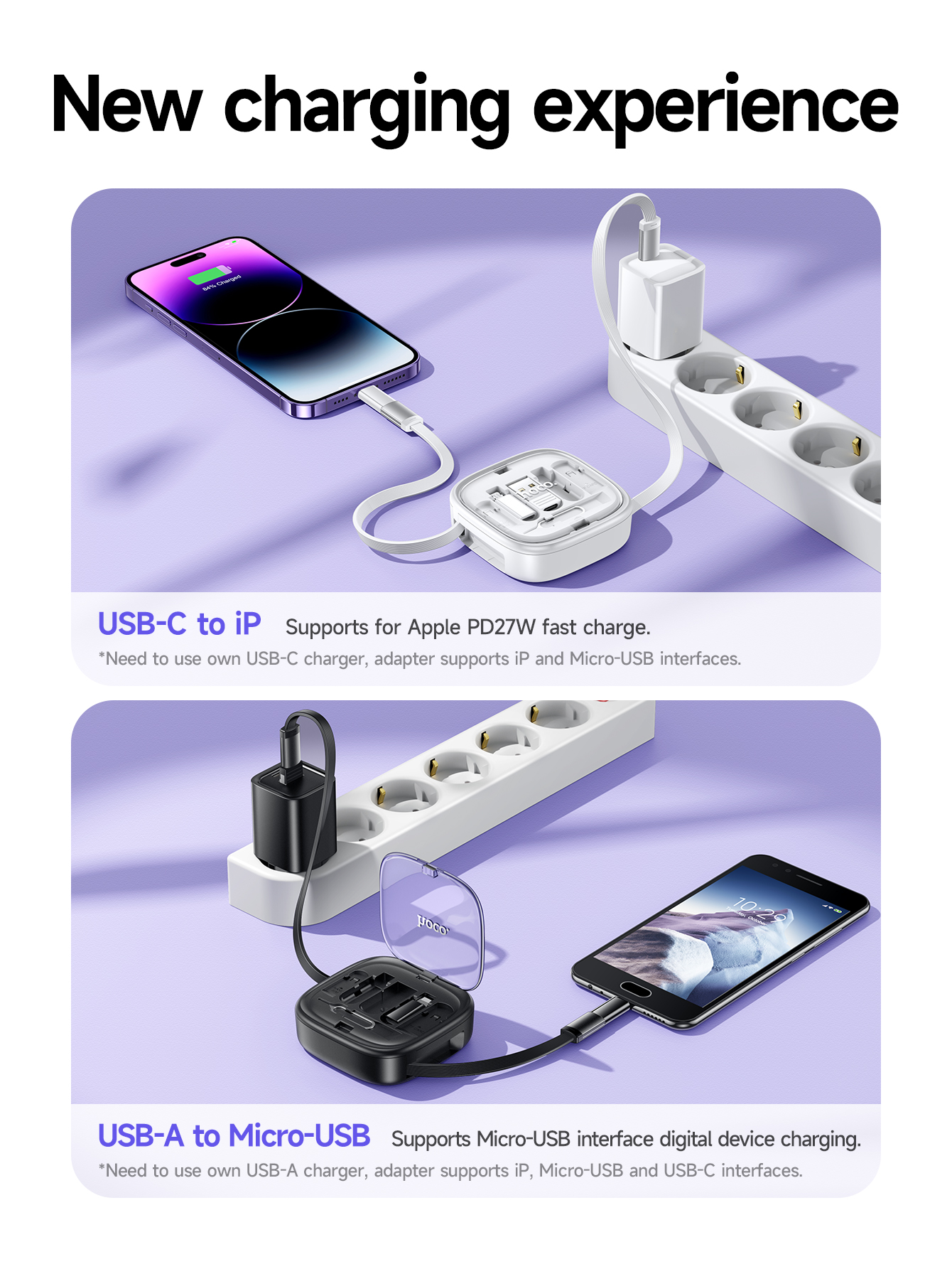 Hoco U140 60W Cáp sạc nhanh 3A co giãn Truyền dữ liệu 480 Mbps Hộp lưu ...