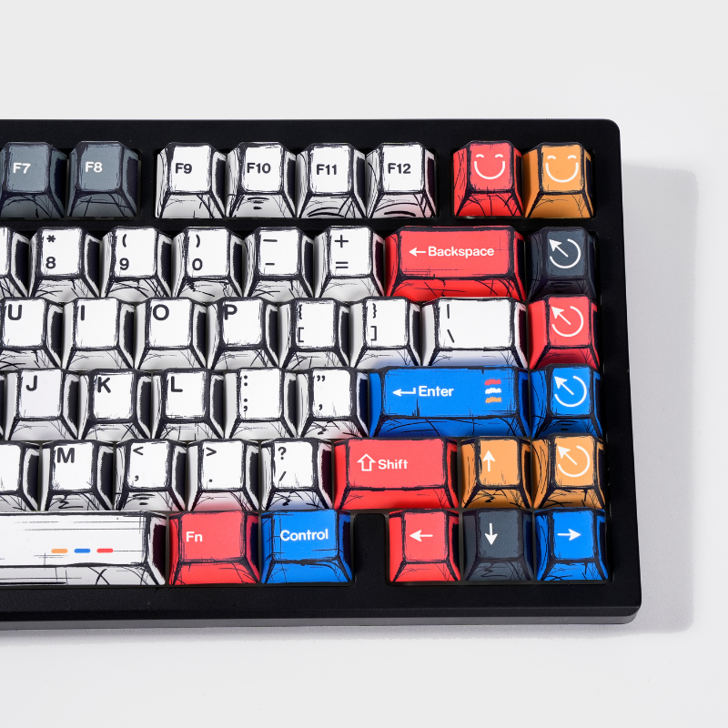 Comic Wind Keycaps PBT Dye-sub Cherry Profile Keycap Custom Keycaps ...
