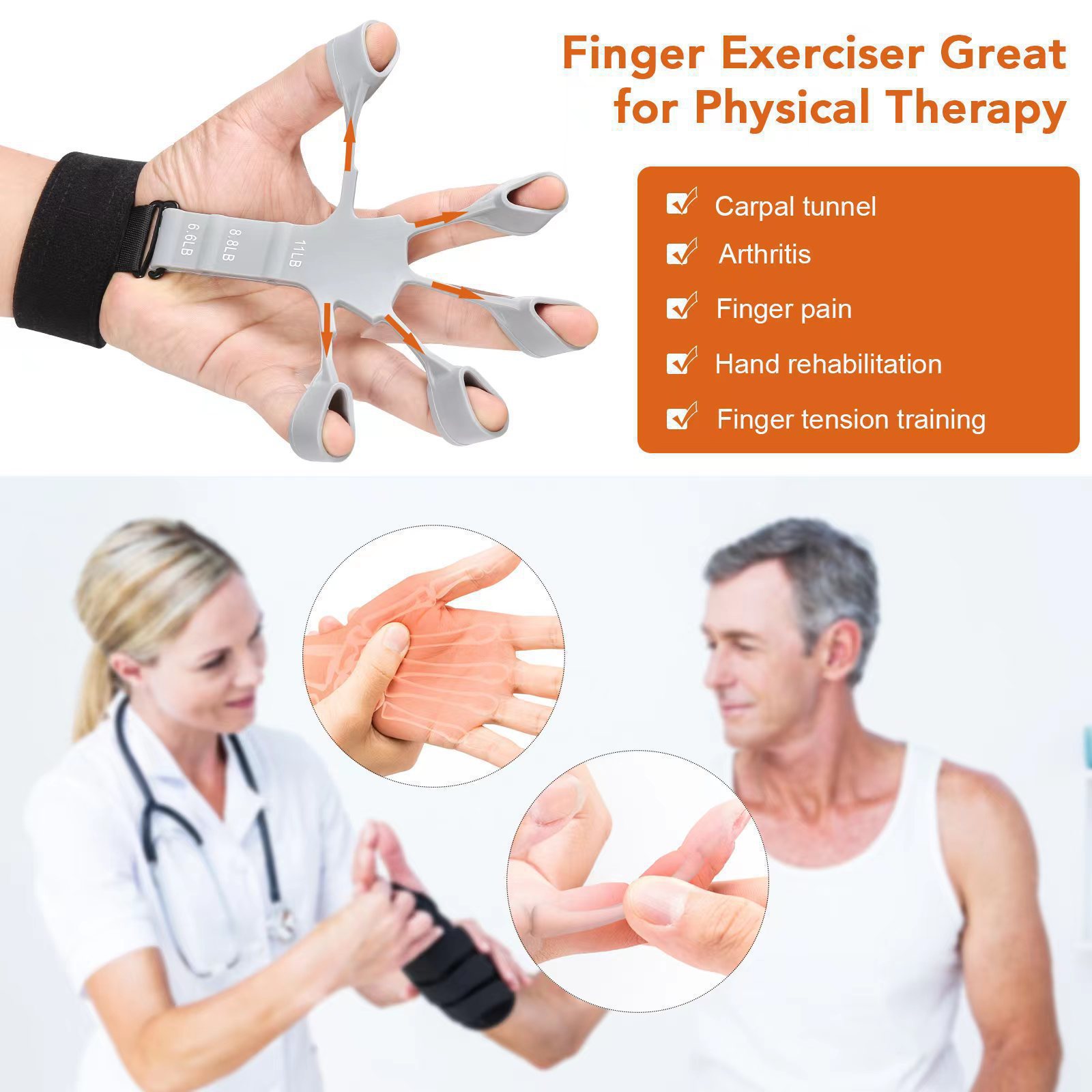 Dụng Cụ Tập Cơ Tay GRIPOW Bằng Silicone, Đồ Tập Cơ Ngón Tay Cẳng Tay ...