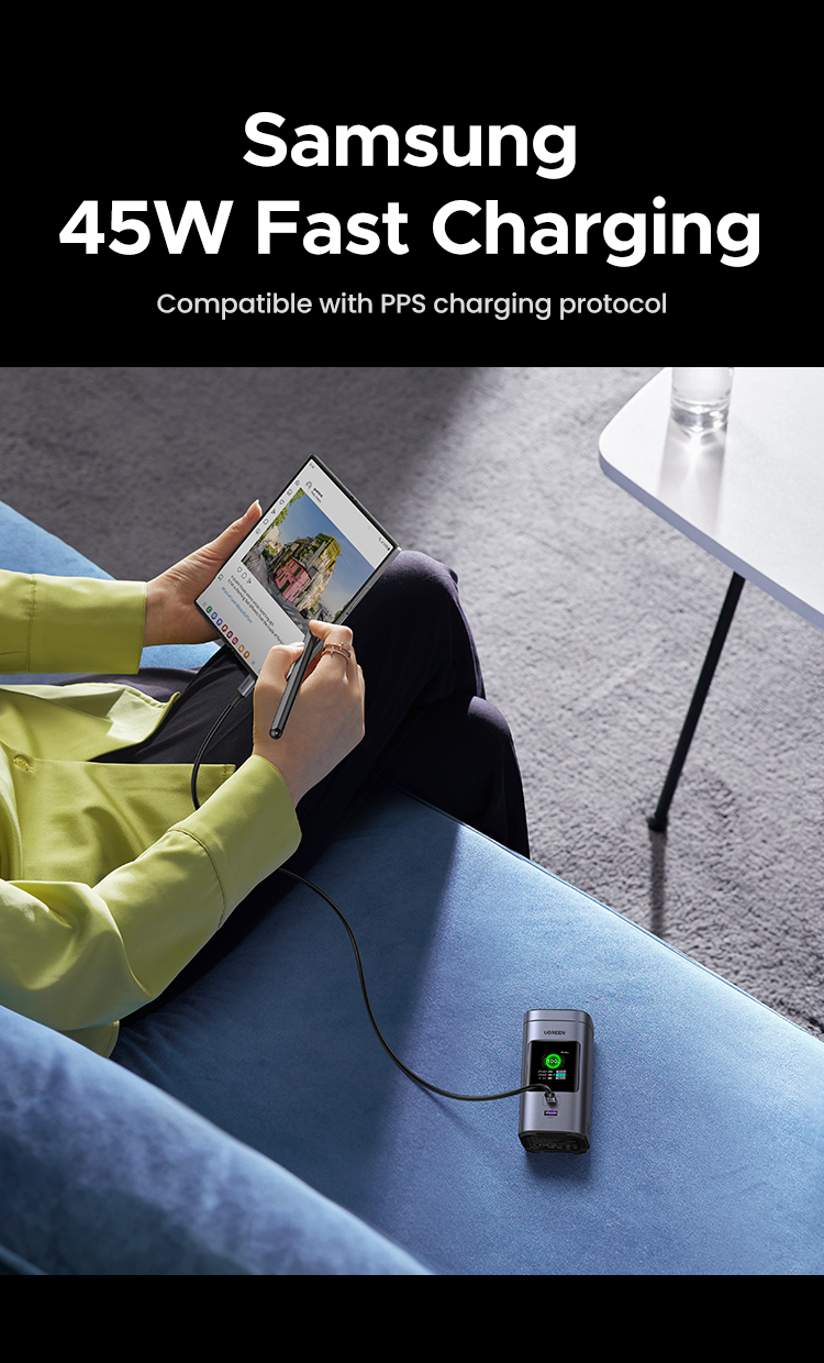 Qi2 15W-Nexode 】 UGREEN 20000mAh 145W power bank qi2 15W MPP magnet 'netic sạc không dây cột ...