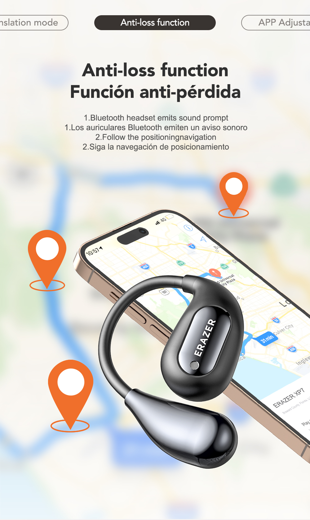 Lenovo ERAZER XP7/XT66PRO Al Tai nghe không dây dịch thời gian thực thông minh Bluetooth 5.4 có ...