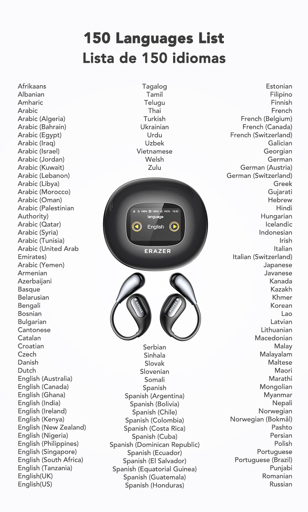 Lenovo ERAZER XP7/XT66PRO Al Tai nghe không dây dịch thời gian thực thông minh Bluetooth 5.4 có ...