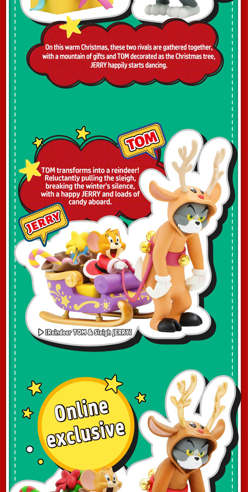 52TOYS TOM and JERRY Merry Christmas Series Blind Box Figure Toy ...