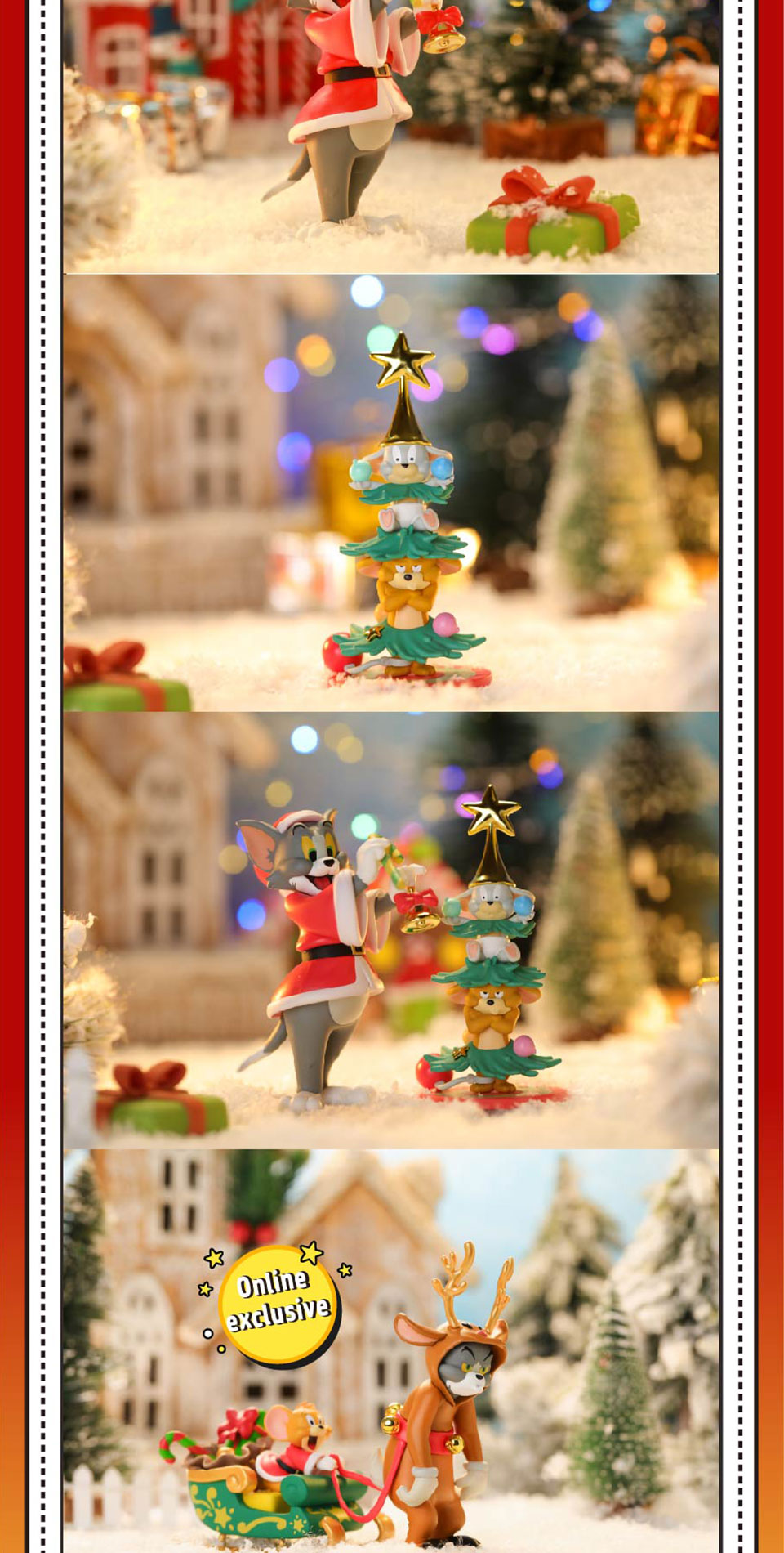 52TOYS TOM and JERRY Merry Christmas Series Blind Box Figure Toy ...