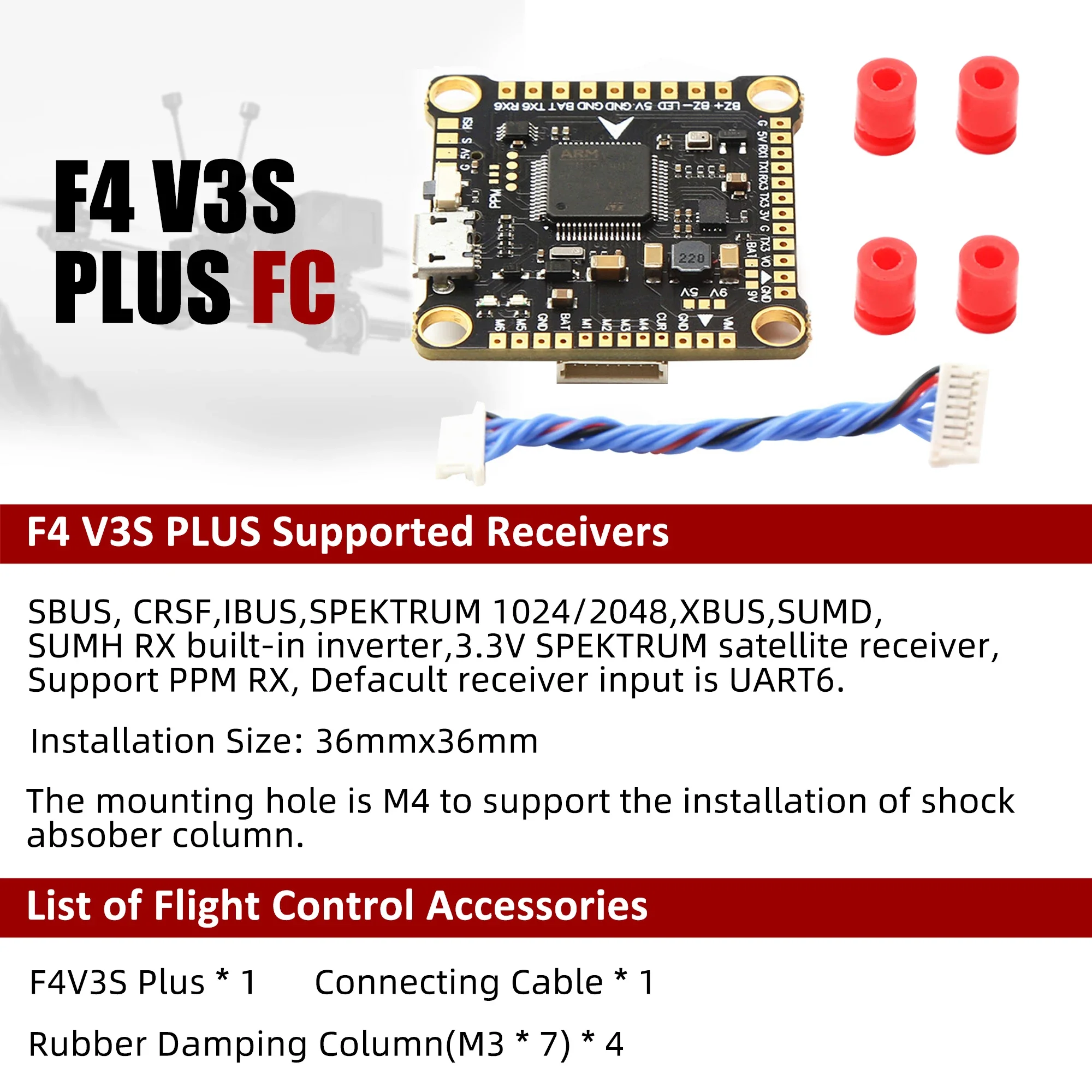 Betaflight F4V3S F4 V3 V3S PLUS FC Bảng điều khiển chuyến bay Barometer OSD 45A 60A ESC cho FPV ...