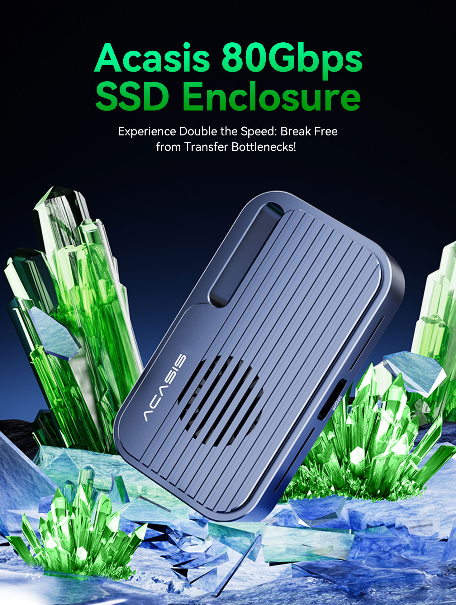 ACASIS 80Gbps M.2 NVMe Vỏ SSD Tương thích với Thunderbolt 5 / 4, USB 4 ...