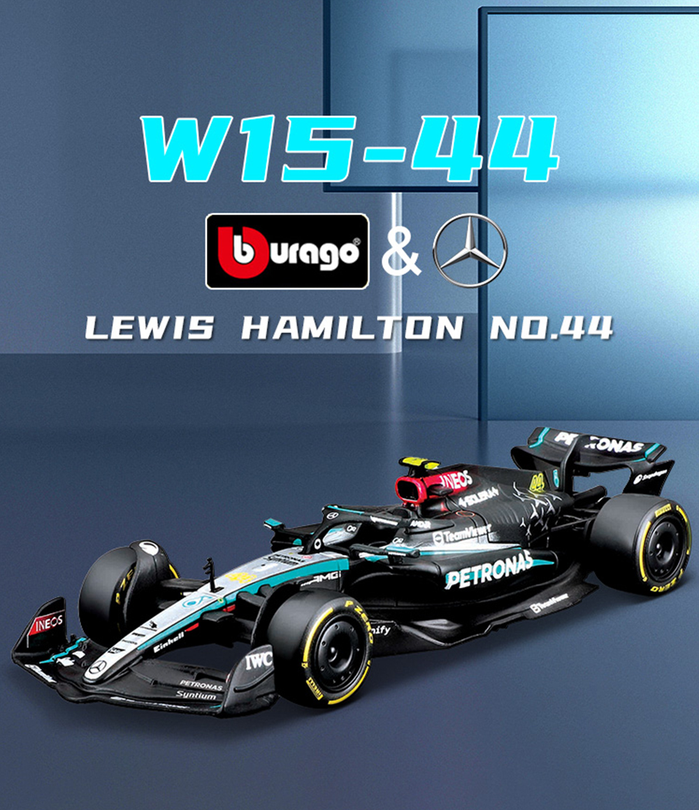 Bburago Xe Hơi Mercedes-AMG W14 W15 2024 F1 Tỉ Lệ 1: 43 #44 Tranh Treo Tường Trang Trí Hình ...