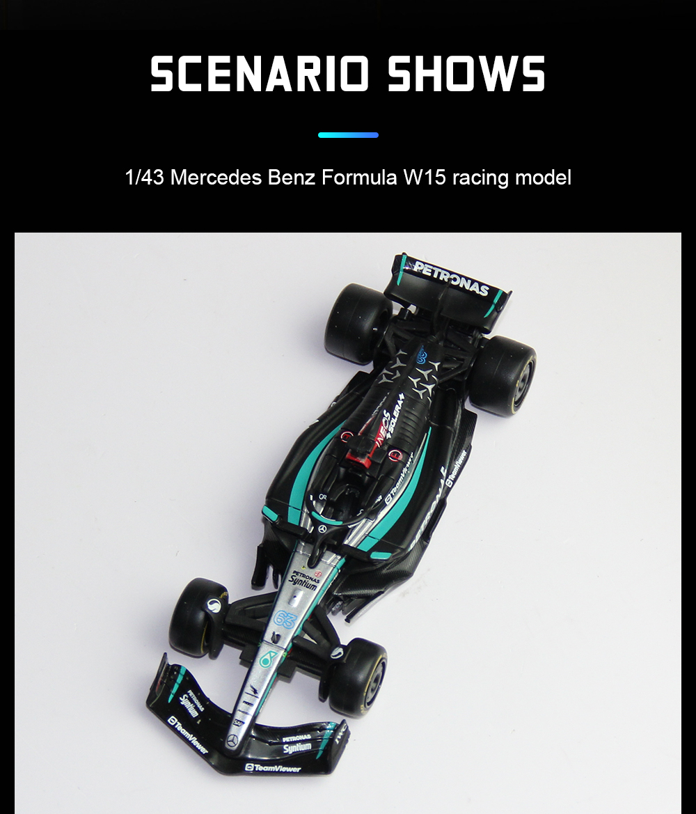 Bburago Xe Hơi Mercedes-AMG W14 W15 2024 F1 Tỉ Lệ 1: 43 #44 Tranh Treo Tường Trang Trí Hình ...