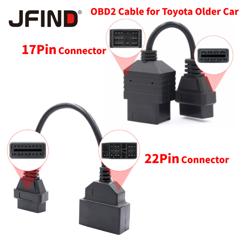 Cáp OBD Cho Xe Toyota 22Pin Đến OBD2 16Pin Kết Nối OBDII OBD2 Cáp Nối ...