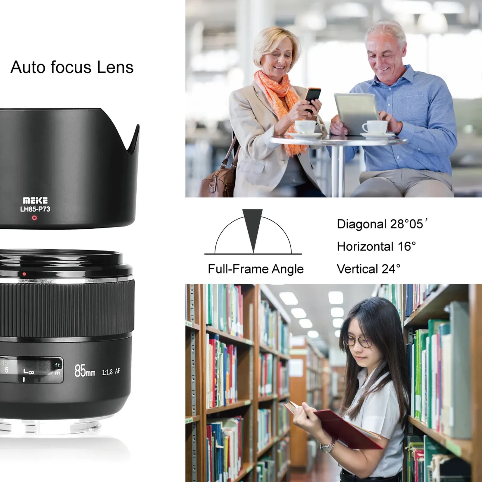 Meike 85mm F1.8 AF Auto Focus Prime Focus Full Frame Lens cho Fuji XF Fujifilm X Sony E Canon EF ...