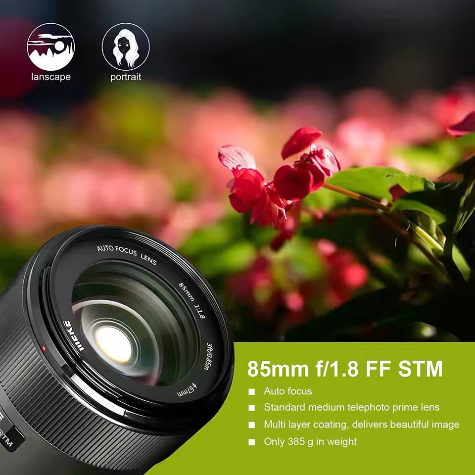 Meike 85mm F1.8 AF Auto Focus Prime Focus Full Frame Lens cho Fuji XF Fujifilm X Sony E Canon EF ...