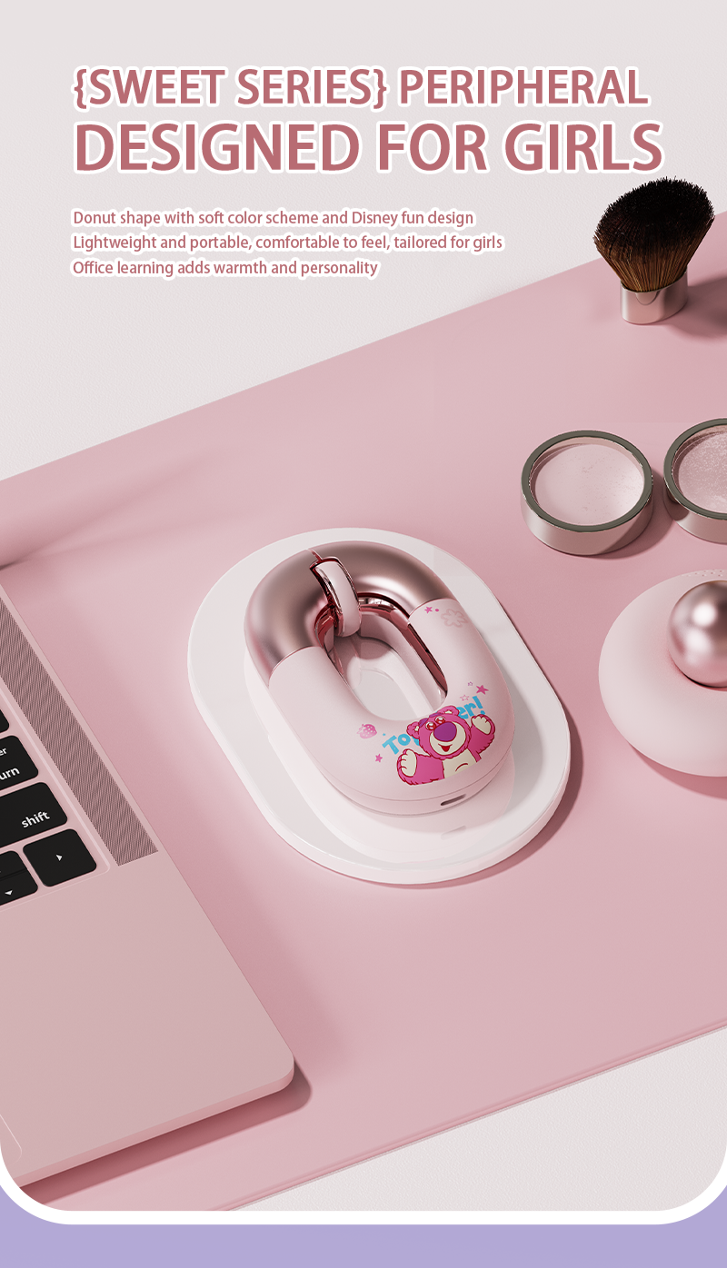 Chuột không dây Disney QS-MS06 Kết nối ổn định Chống mồ hôi Thoải mái Cảm giác hoa văn dễ thương ...
