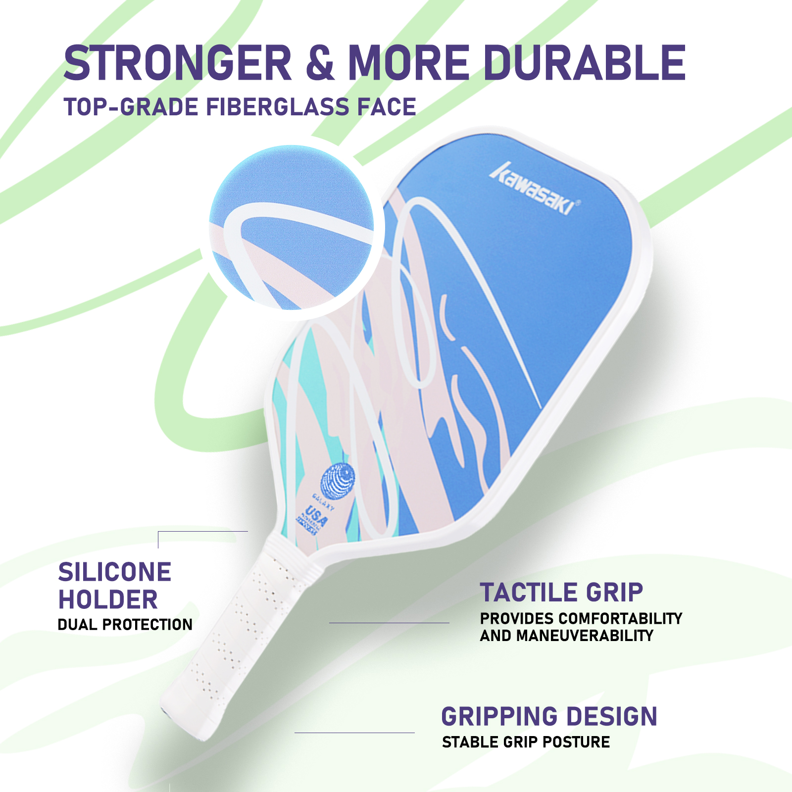 Kawasaki Pickleball Paddle GALAXY & AURORA 220g Vợt Pickle Sợi Thủy ...
