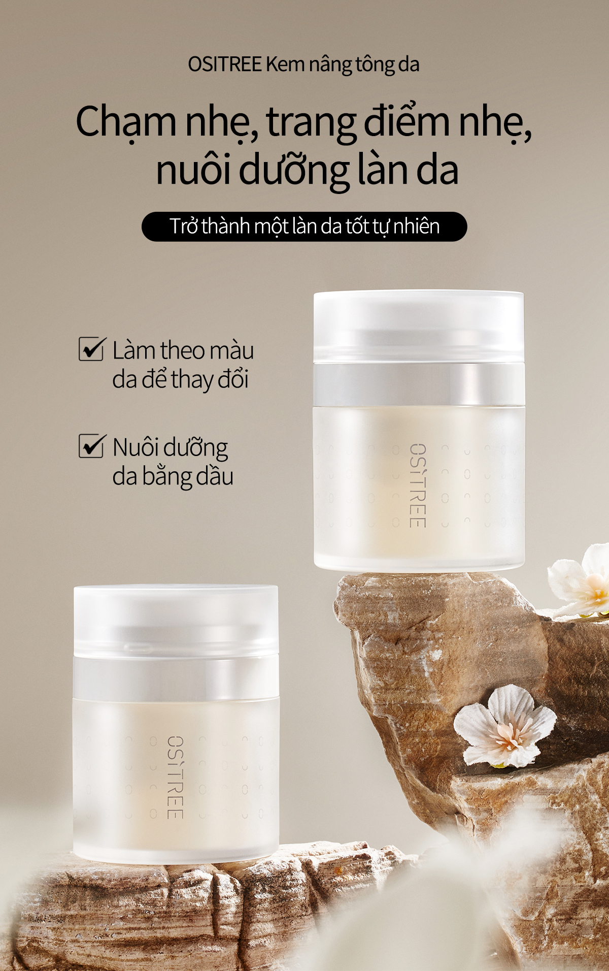 Ositree Ositree Light Kem trẻ hóa màu sắc trong suốt Kem dưỡng da mặt ...