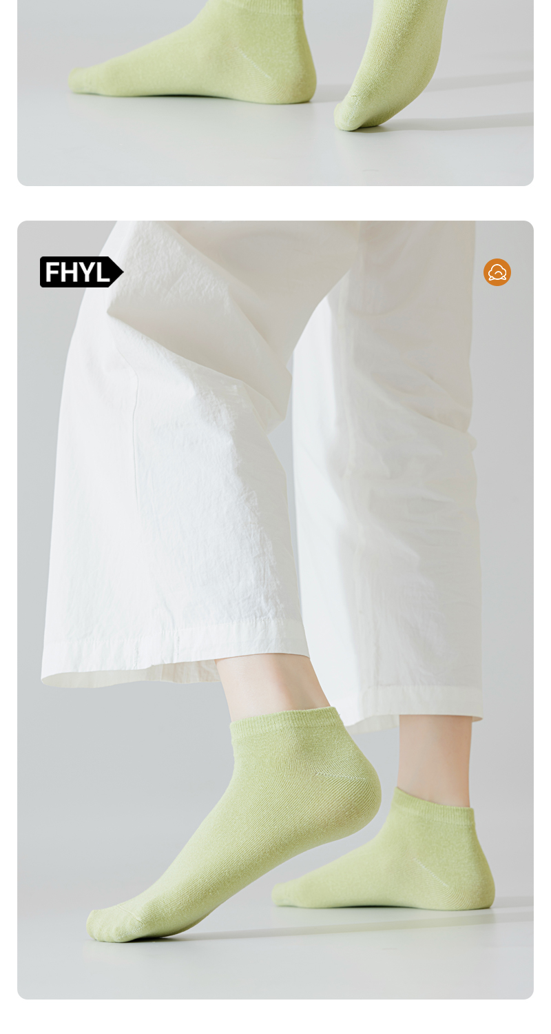 【Hà Nội】 FHYL Vớ cotton dopamine Miệng Nông Mềm Mại Thoáng Khí Màu Trơn ...