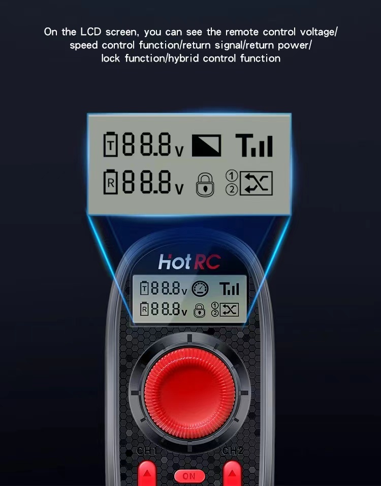 Hotrc Hot rc DS-600 DS600 6CH 2.4GHz FHSS Bộ phát hệ thống vô tuyến Bộ điều khiển từ xa DS600 Bộ ...