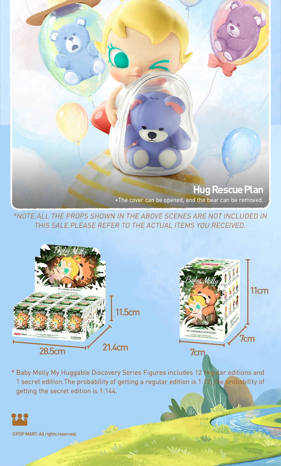 Pop MART Baby Molly My Huggable Discovery Series Blind Box Action Toys ...