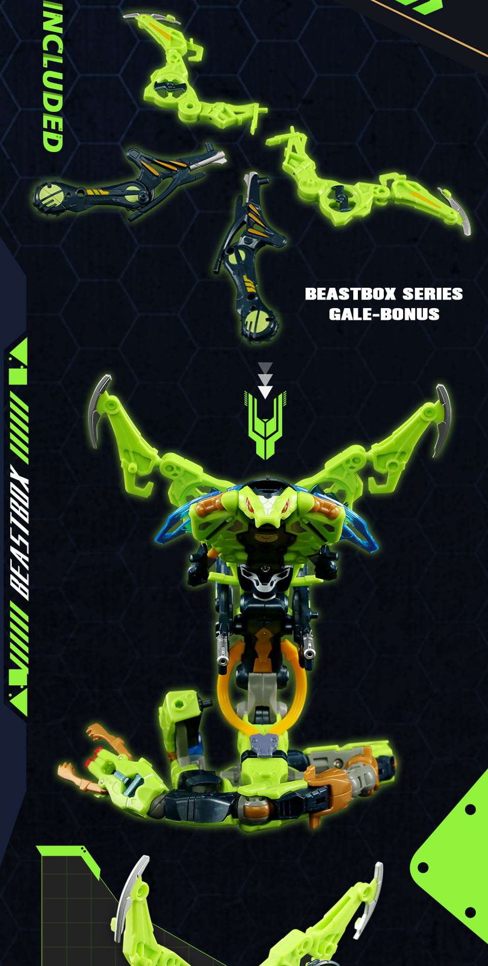 52TOYS đồ chơi lắp ráp mô hình Transformers Figure BEASTBOX BB-71 GALE ...