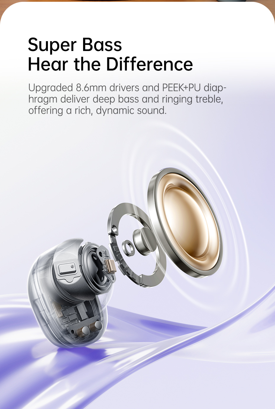 Tai nghe không dây Baseus Bass BD1 – Bluetooth 5.4, Âm Trầm Mạnh Mẽ ...