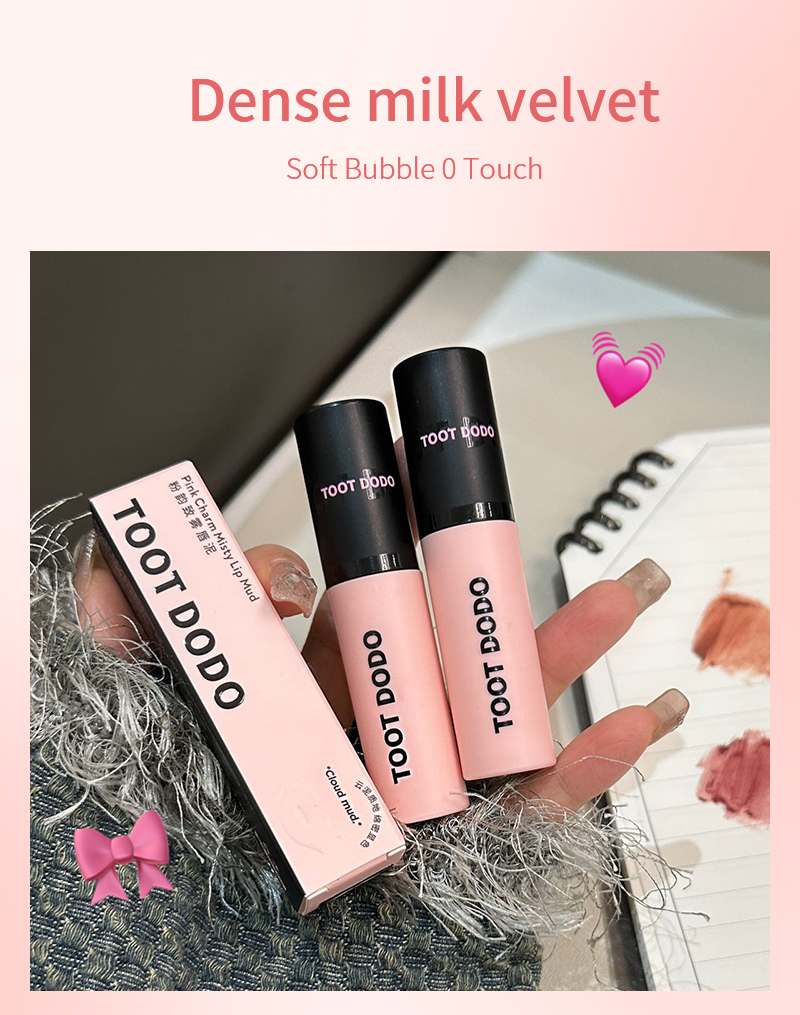 Toot Dodo Pink Rhyme lip Clay, độ bóng môi mờ lâu trôi và không phai ...