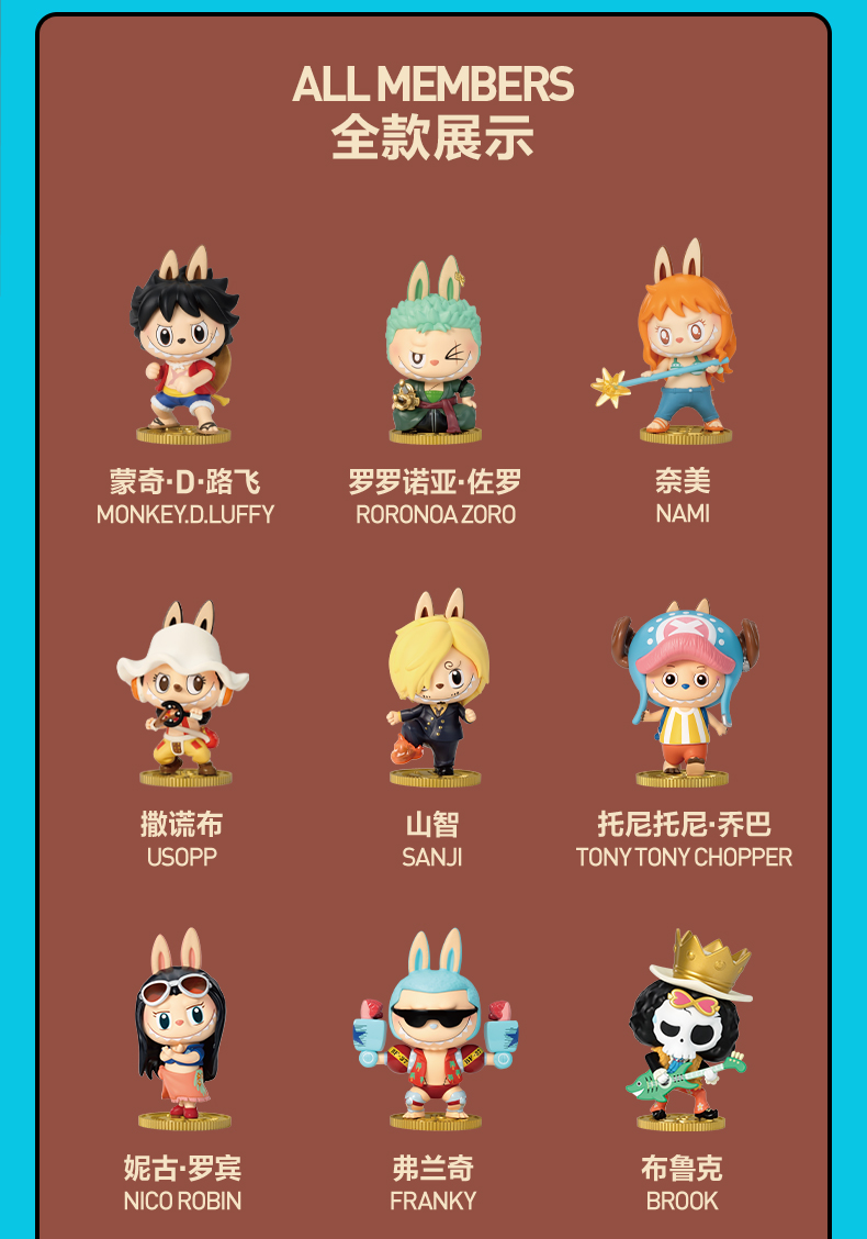 Pop MART LABU THE MONSTERS ONE PIECE Series Dễ Thương Kawaii Nhân Vật ...
